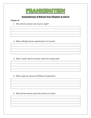 Frankenstein: The Monster's Murders: Justified? | Teaching Resources