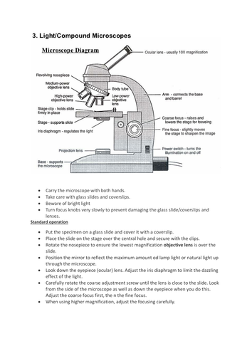 Calibration Of A Light Microscope Teaching Resources