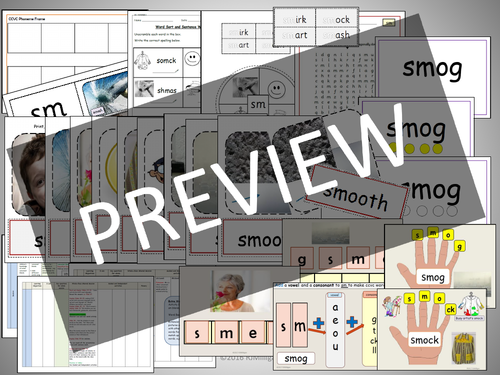 Phonics: Phase 4 Consonant Blend Sm-CCVC Words, Presentation, Lesson ...
