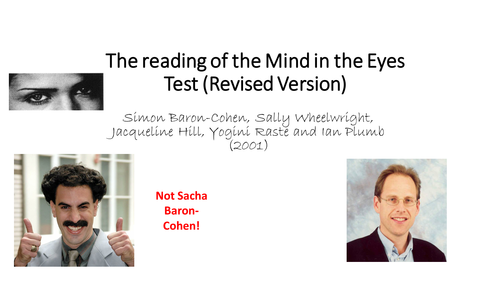 Baron-Cohen et al. (2001) | Teaching Resources