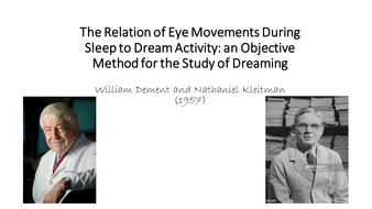 Dement and Kleitman (1957) | Teaching Resources