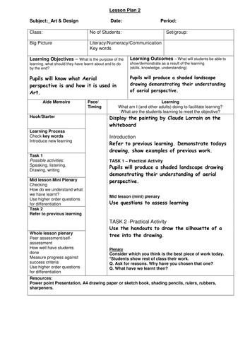 KS 3 Art Aerial Perspective Project | Teaching Resources