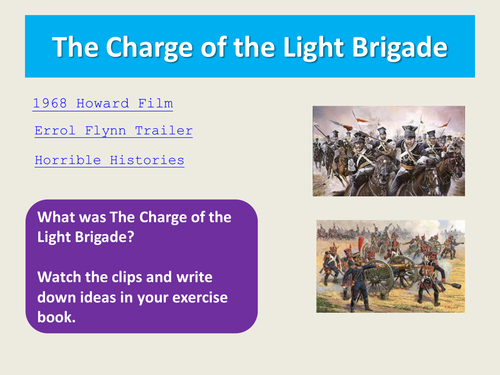 Exposure and The Charge of the Light Brigade Comparison Edexcel 1-9 ...