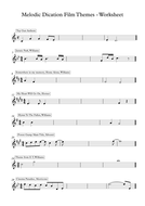 Melodic Dictation - Film Themes | Teaching Resources