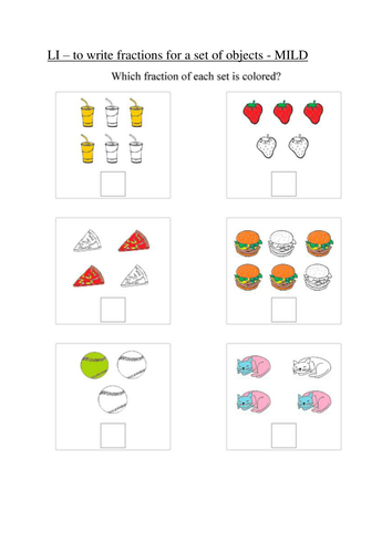 Y3 Fraction Differentiated worksheets | Teaching Resources