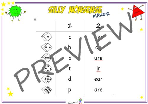 Silly Nonsense Maker - a blending word game for Phonics Screen ...