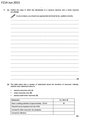 A2 OCR Biology 5.3 Neuronal Communication / Neurones / Action ...