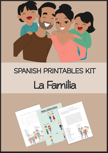 SPANISH " La Familia" Printables Kit | Teaching Resources