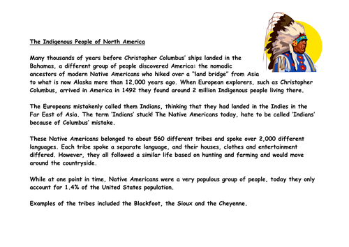 Introduction to the Native Americans | Teaching Resources