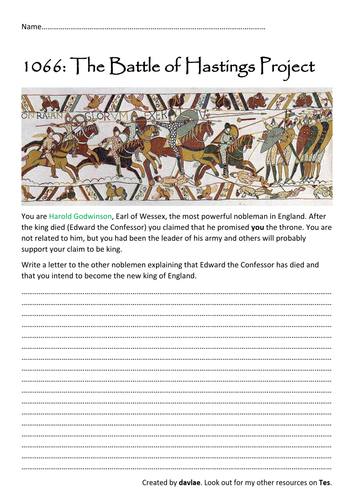 The Battle of Hastings Project | Teaching Resources