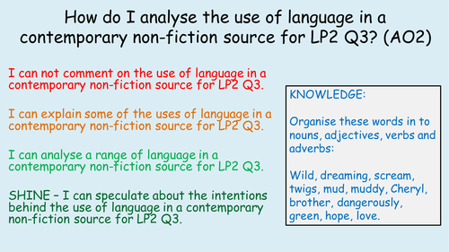English AQA GCSE Non-Fiction Reading Comprehension Language Paper 2 ...
