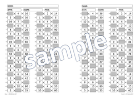 Times Tables Sheet [40 Random Questions] - (1 page sample) | Teaching ...