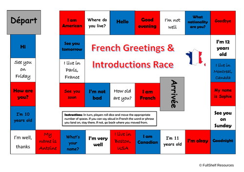 French Greetings / Introductions Games | Teaching Resources