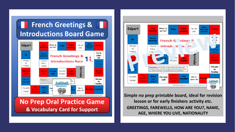 French Greetings / Introductions Games | Teaching Resources