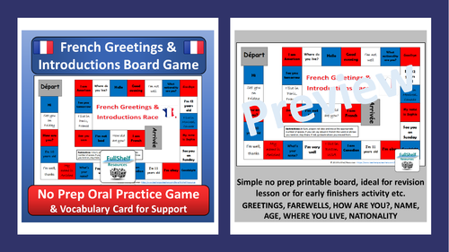 French Greetings / Introductions Games | Teaching Resources