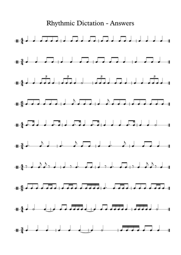 Rhythmic Dictation | Teaching Resources