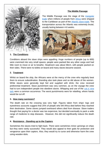 The African Slave Trade: The Triangular Trade and Middle Passage ...