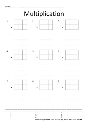 Multiplication Practice | Teaching Resources