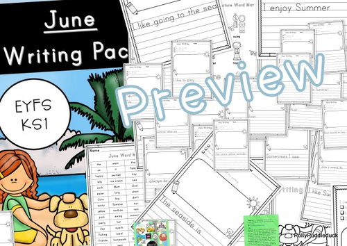 June Writing Pack for Emergent Readers and Writers (EYFS/KS1 ...