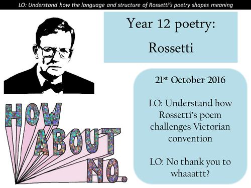 Christina Rossetti - No Thank You John revision - AS English Literature ...