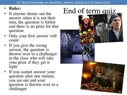 Charles Dickens A Christmas Carol revision quiz KS3 or KS4 | Teaching ...