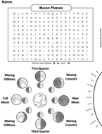 Moon Phases Word Search | Teaching Resources