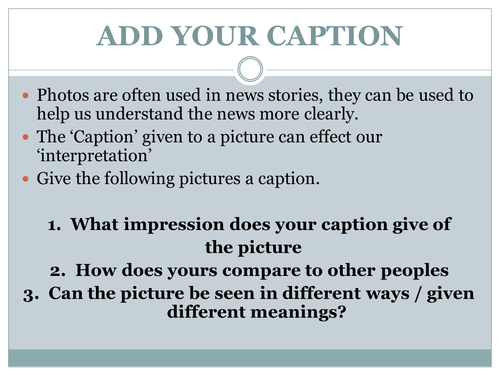 Year 8 PSHE lesson on the Media | Teaching Resources