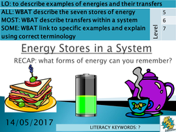 AQA Combined Science Trilogy: 6.1.1 Energy Changes and stores ...