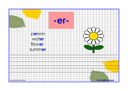 Practice phonics: -ai,-ar,-ay,-ee,-er,-ir,-oa,-oo,-ou,-ow,-qu ...