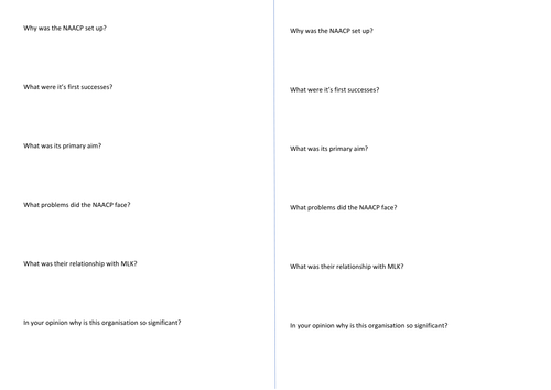 American Civil Rights Organisations: NAACP & CORE | Teaching Resources