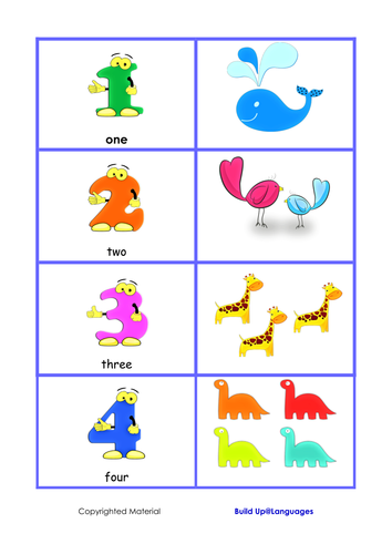 Numbers- two games and one worksheet | Teaching Resources