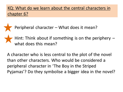 Boy in the striped pyjamas Peripheral characters Chapter 6 | Teaching ...