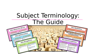 Subject Terminology Guide | Teaching Resources