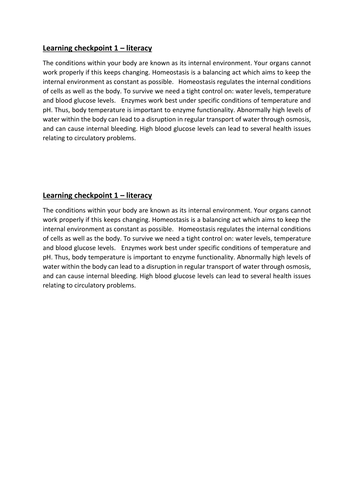 Principles of homeostasis - complete lesson (GCSE 1-9) | Teaching Resources