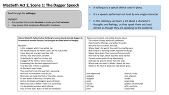Macbeth Dagger Scene booklet | Teaching Resources
