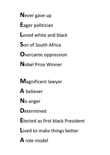 English / Literacy: Poetry Linked To Black History Month (four days ...