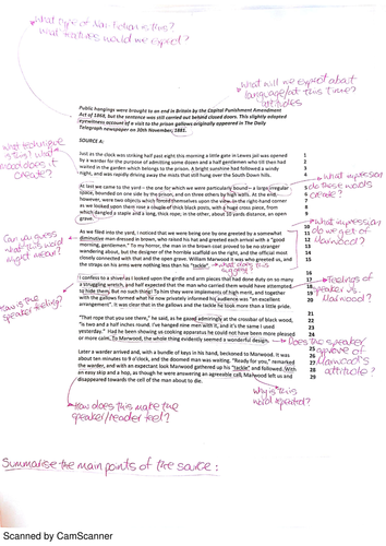 AQA Language Paper 2 Non-Fiction (sources with prompt questions ...