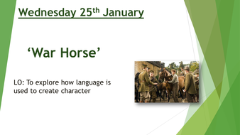 'War Horse' - character analysis lesson | Teaching Resources