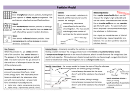 Particle Model Revision Pack (AQA GCSE) | Teaching Resources