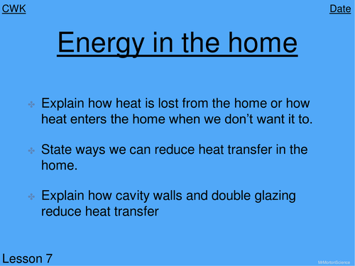 Energy in the Home | Teaching Resources