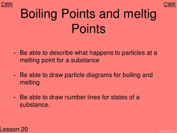 Boiling Points & melting Points | Teaching Resources