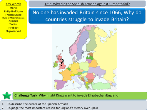 Tudors: Why did the Spanish Armada against Elizabeth I fail? | Teaching ...