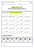 Consonant Blends or Clusters Initial Consonant Blends - 56 Worksheets ...