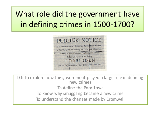 New Edexcel GCSE 9-1 Crime and Punishment 1000-present: 1500-1700 ...