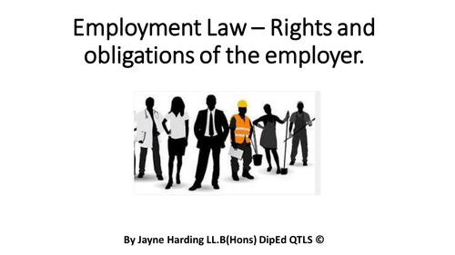 Powerpoint - Rights and Obligations of the employer | Teaching Resources