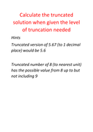 Truncation 1 - Truncate the number | Teaching Resources