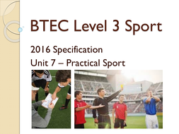 BTEC Level 3 Sport (2016) New Specification Unit 7 Learning Aim A ...