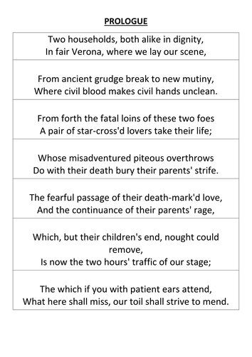Romeo and Juliet Introduction and interactive access to play | Teaching ...