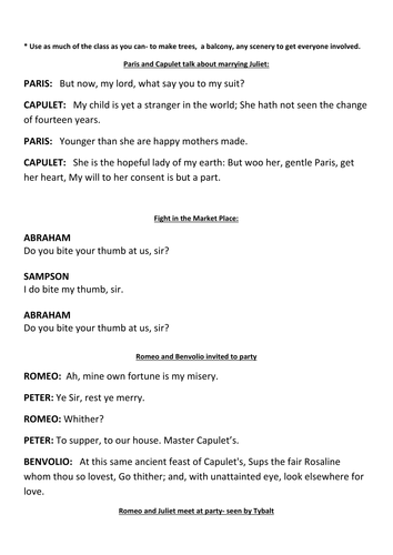 Romeo and Juliet Introduction and interactive access to play | Teaching ...