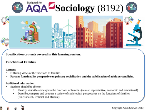 Parsons on Functions of The Family - Sociology - L3/20 [ AQA GCSE ...